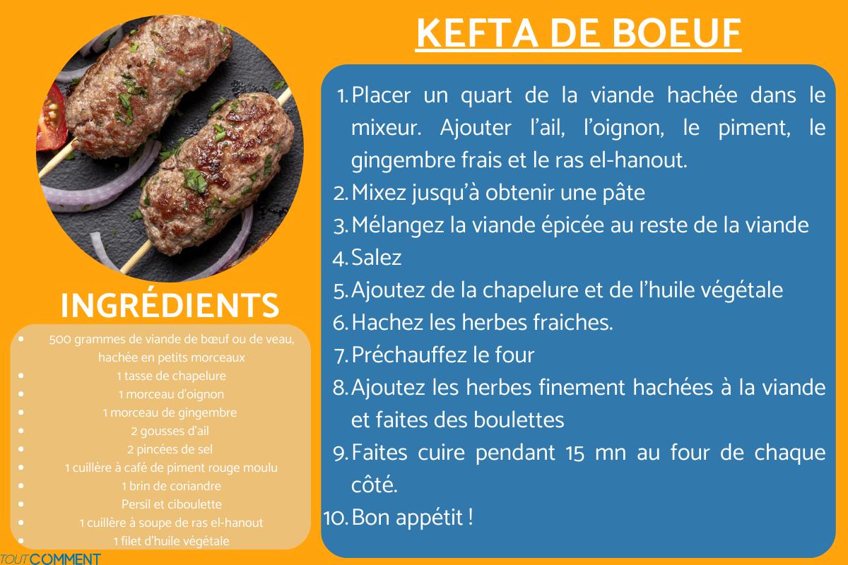 Recette de kefta de bœuf