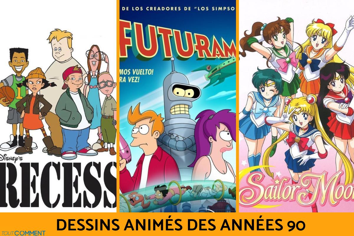 10 Dessins animés des années 90