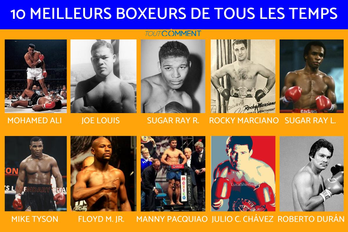 10 MEILLEURS BOXEURS de TOUS les TEMPS