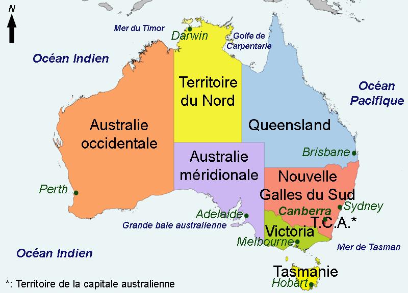 Liste des PAYS d'OCÉANIE et leur CAPITALE
