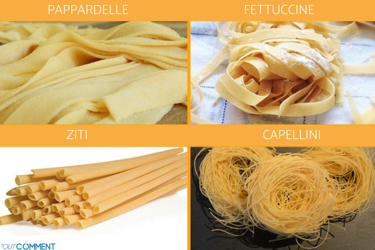 27 TYPES de PÂTES ITALIENNES -VARIÉTÉS DE PÂTES avec leurs noms et des ...