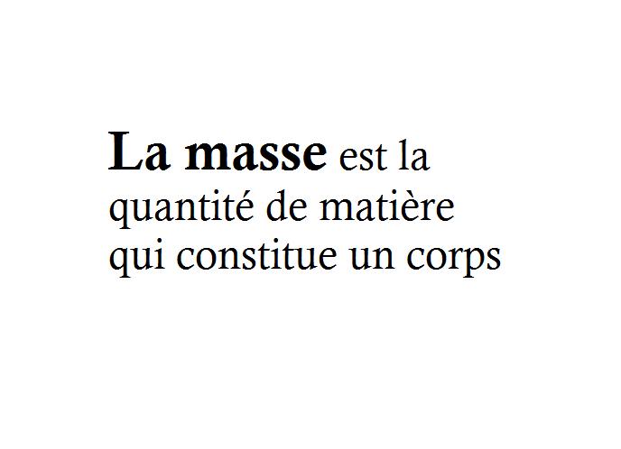 Quelle différence entre poids et masse