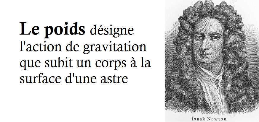 Quelle différence entre poids et masse