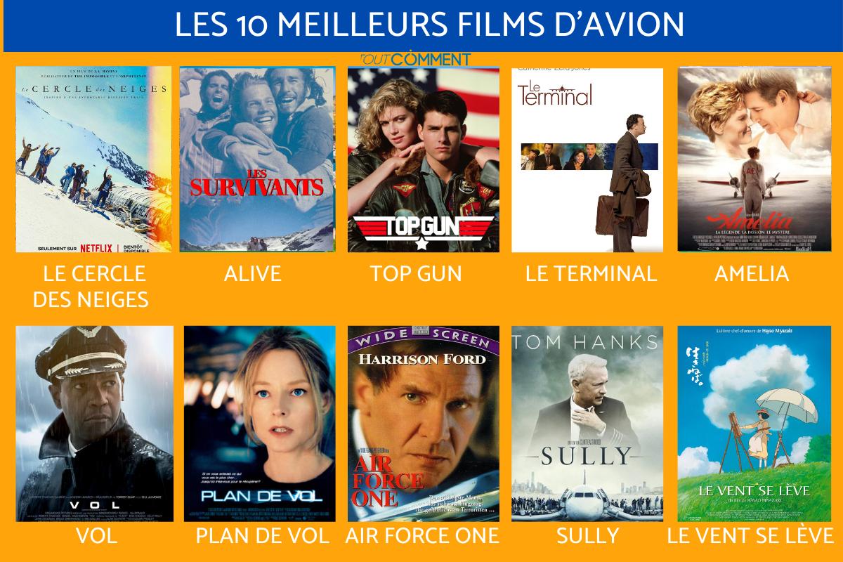 10 MEILLEURS FILMS D'AVION - VOLS DANGEREUX et AVENTURES