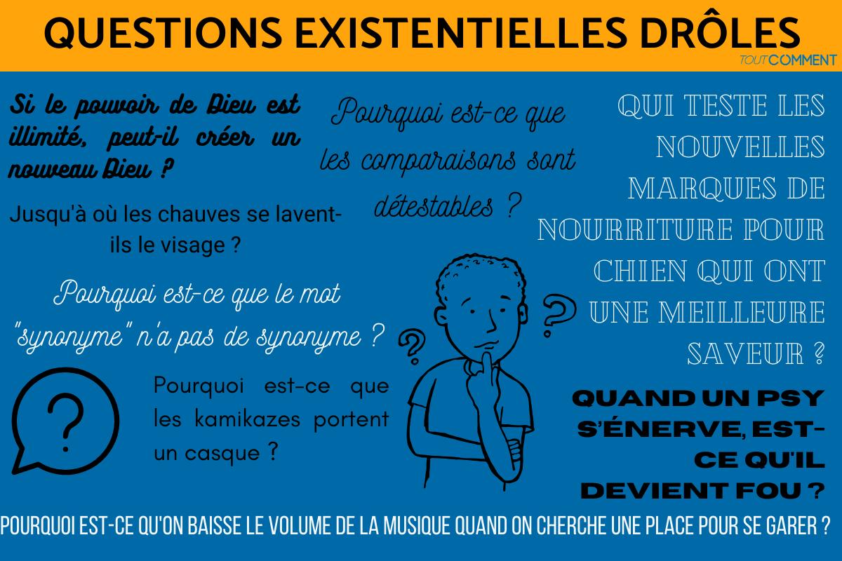50 questions EXISTENTIELLES - Avec réponse