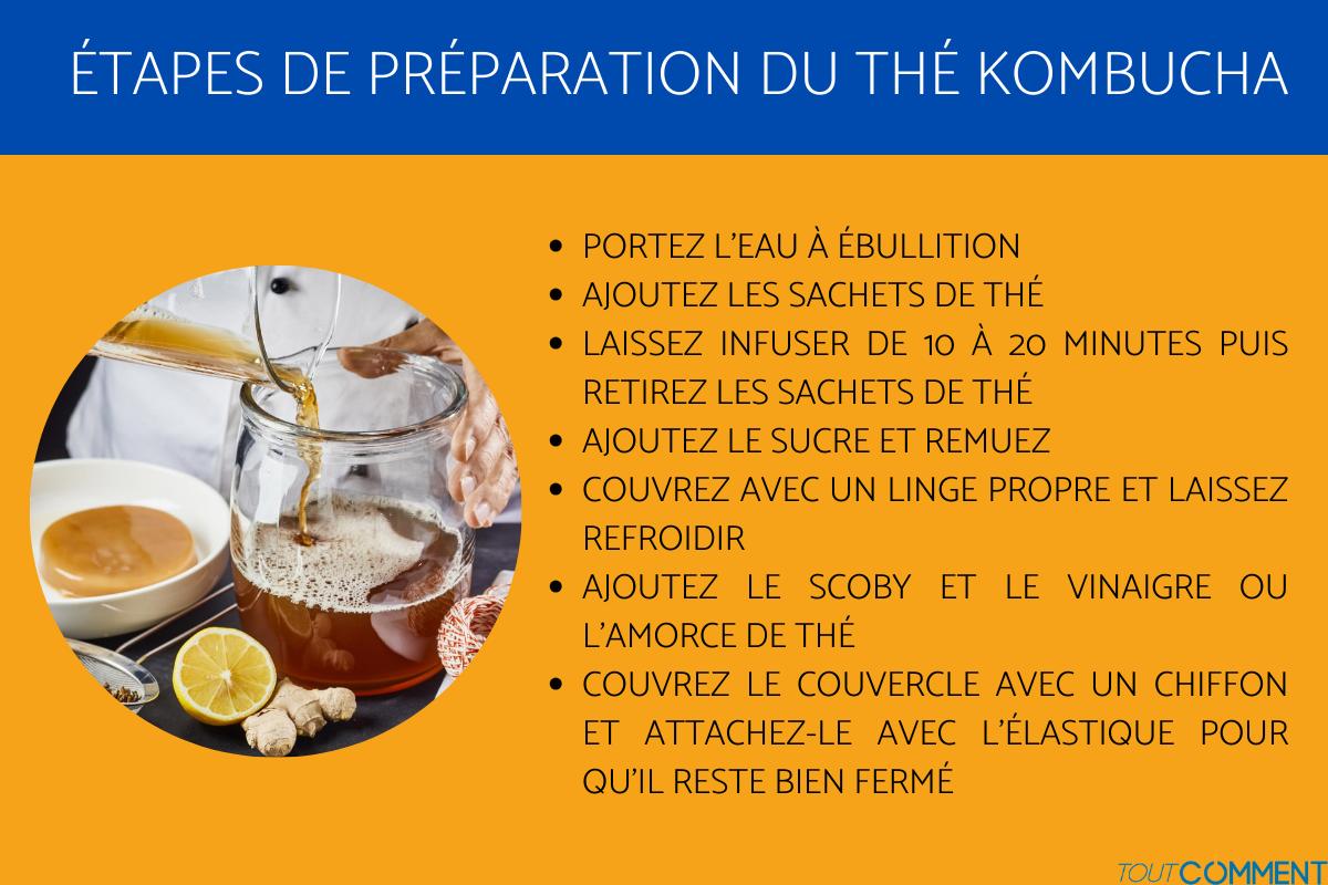 Thé KOMBUCHA : BIENFAITS, PROPRIÉTÉS et PRÉPARATION