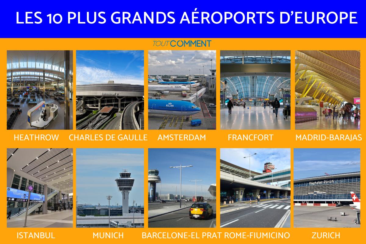 Les 10 plus GRANDS AÉROPORTS d'EUROPE