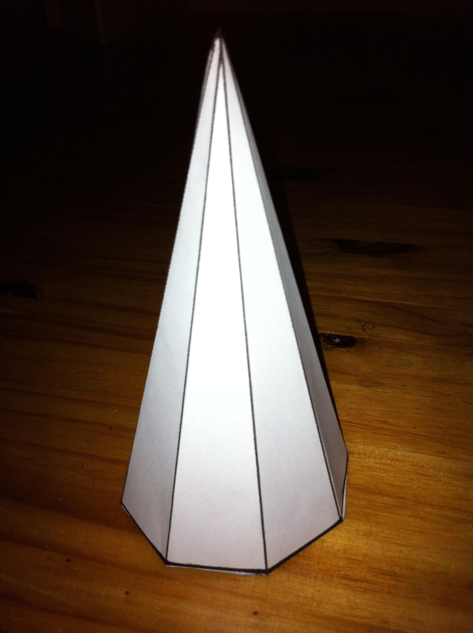 Comment faire une pyramide à base octogonale - 5 étapes