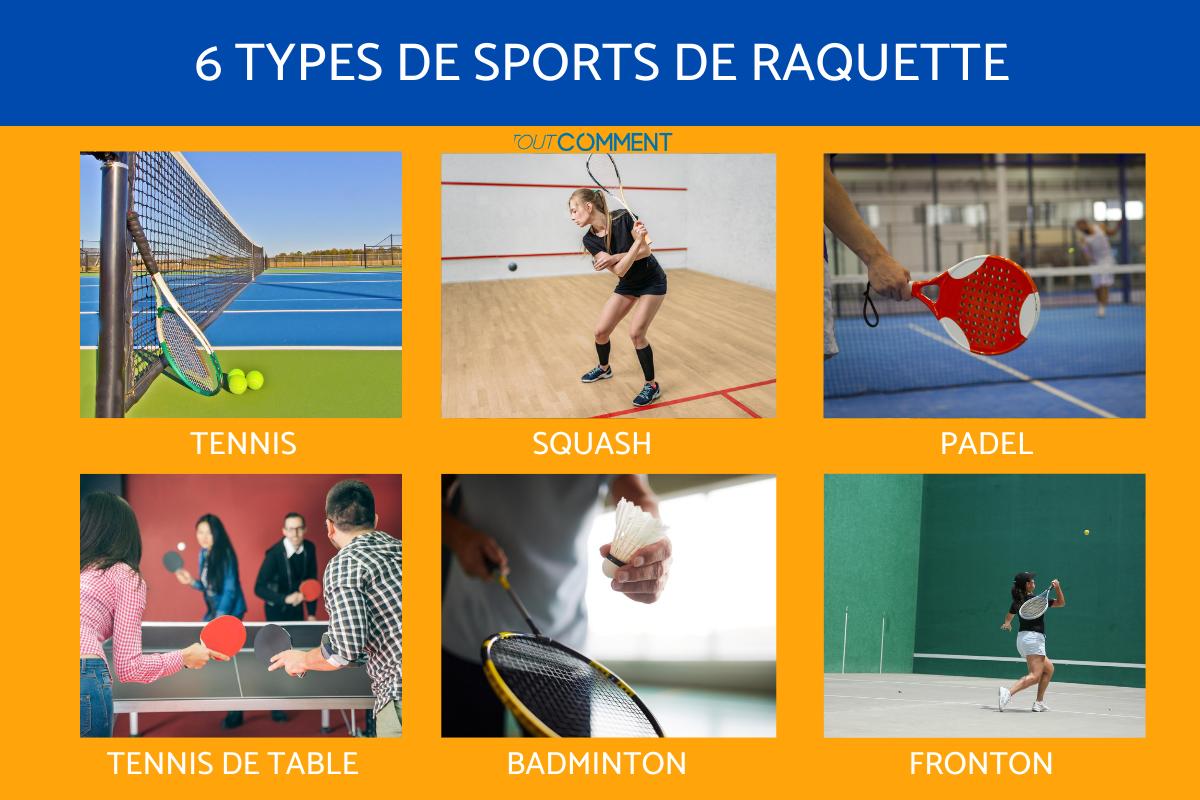 6 Types de SPORTS de RAQUETTE - Règles et normes des JEUX avec RAQUETTE