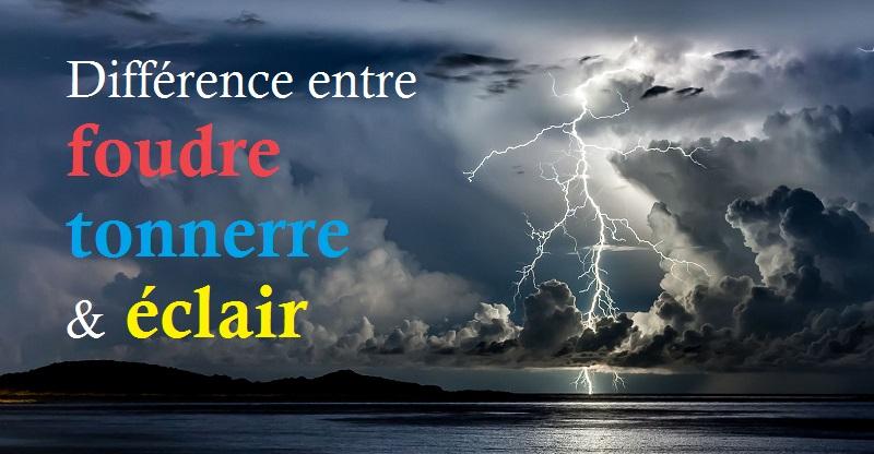 Quelle différence entre foudre, tonnerre & éclair