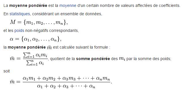 COMMENT CALCULER une MOYENNE avec des COEFFICIENTS