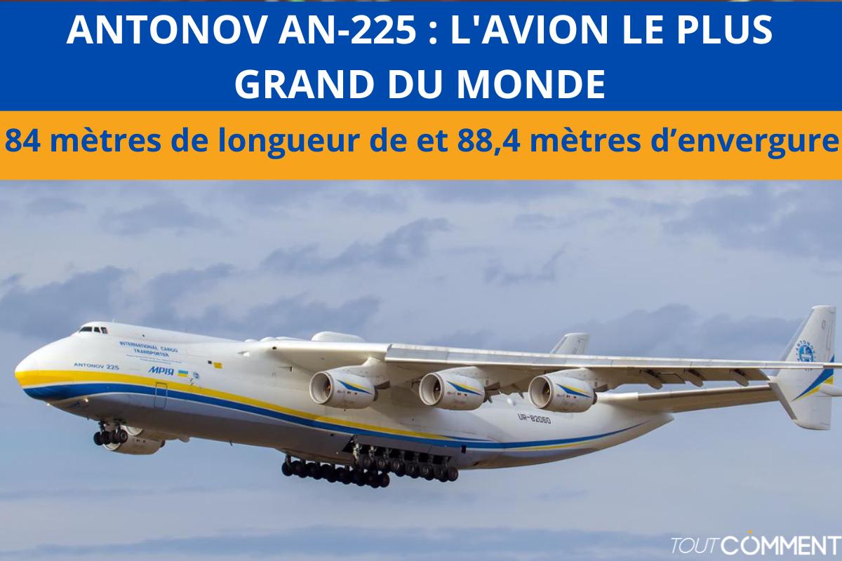 Combien mesure l'avion le plus grand du monde ? Antonov An-225 : l ...